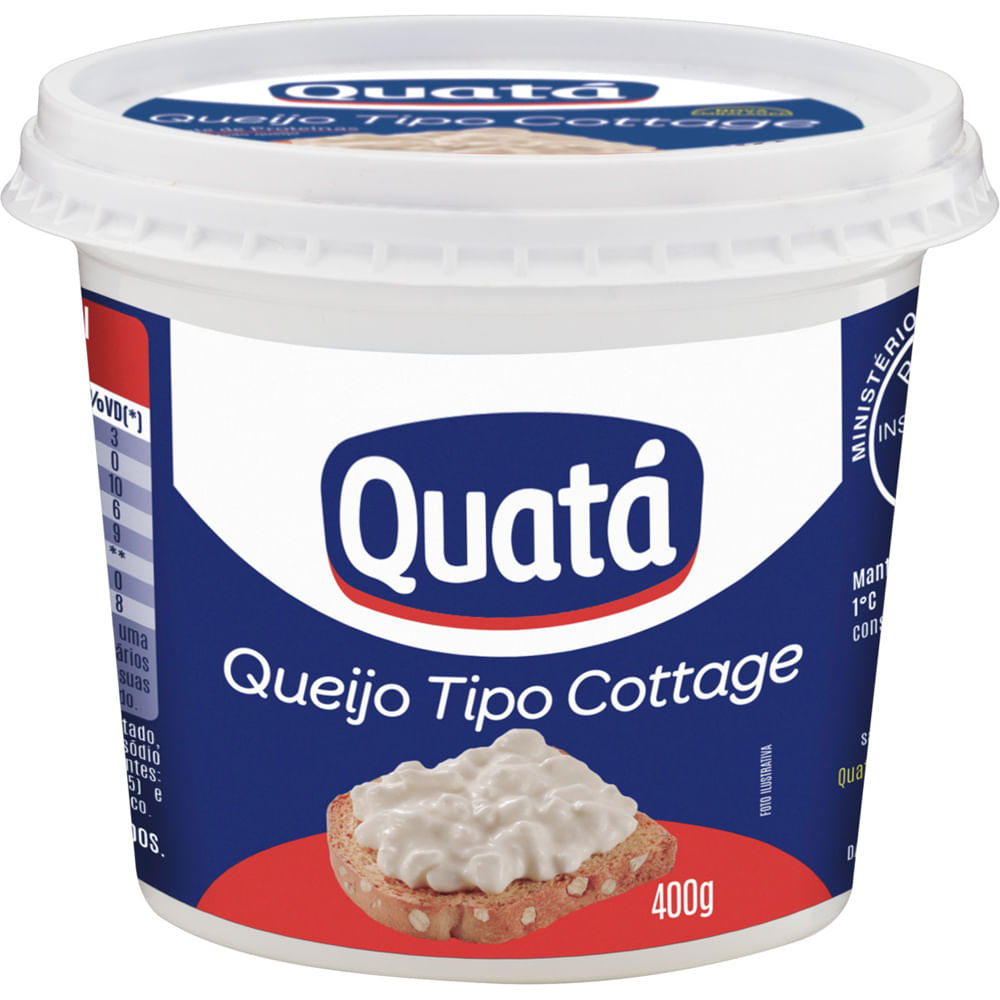 Queijo Tipo Cottage Quatá 400g - fortatacadista