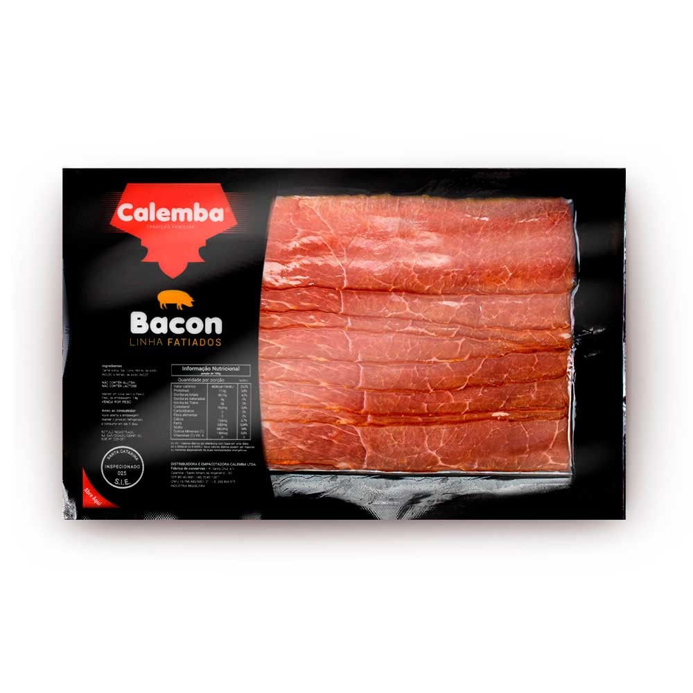 Bacon Calemba Fatiado 200g - fortatacadista